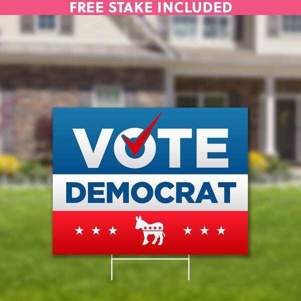 Democrat Yard Sign - Etsy