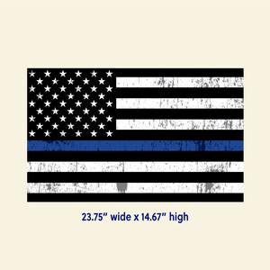 Blue Line Flag Lawn Sign Police Support Yard Sign Support - Etsy
