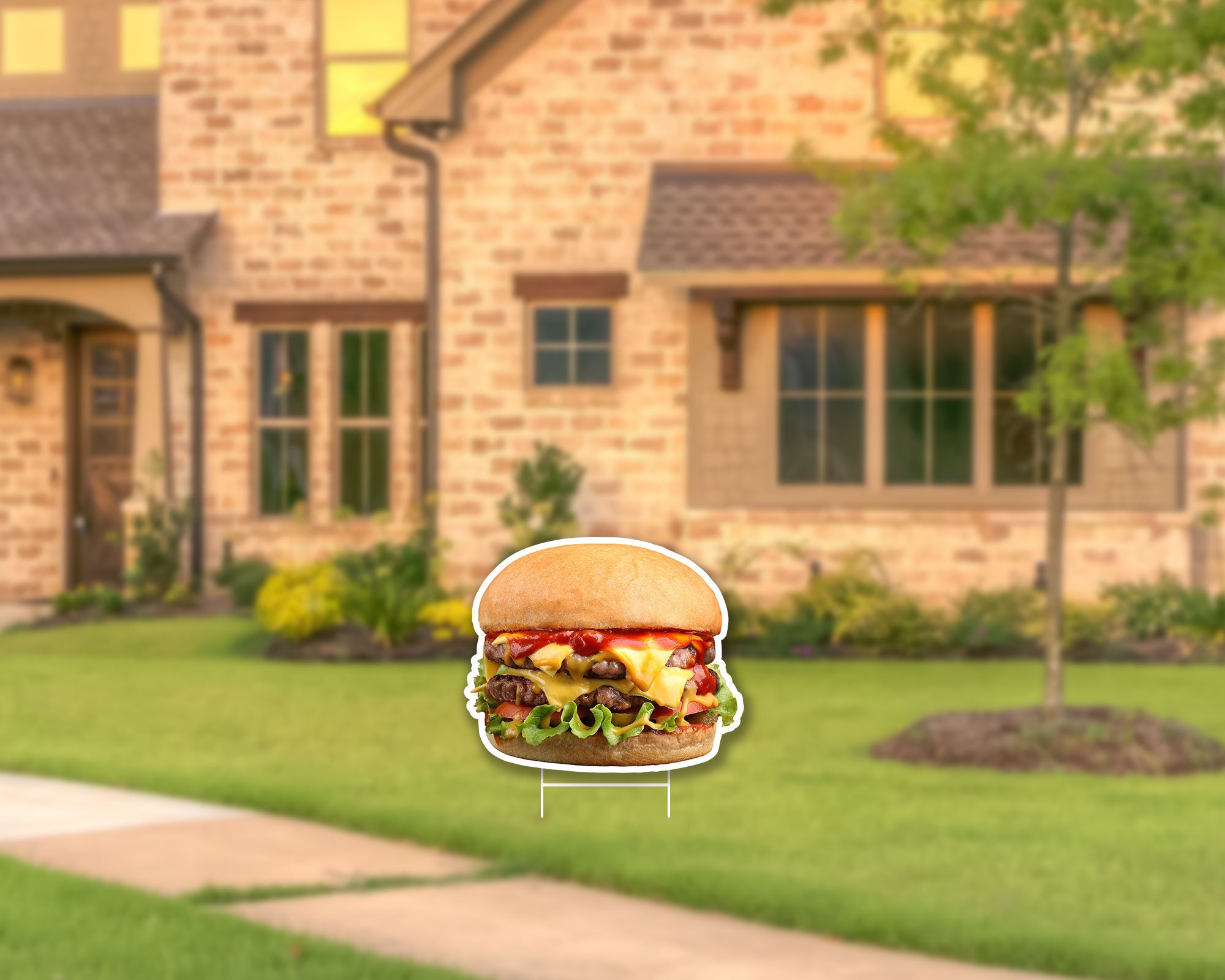 Cheeseburger Lawn Sign Food Lawn Sign BBQ Party | Etsy