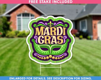 Mardi Gras Yard Sign - Etsy