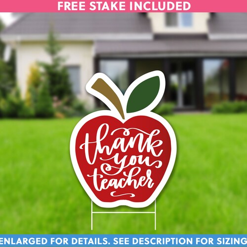 Teacher Appreciation Sign Printable Teacher Thank You Sign | Etsy