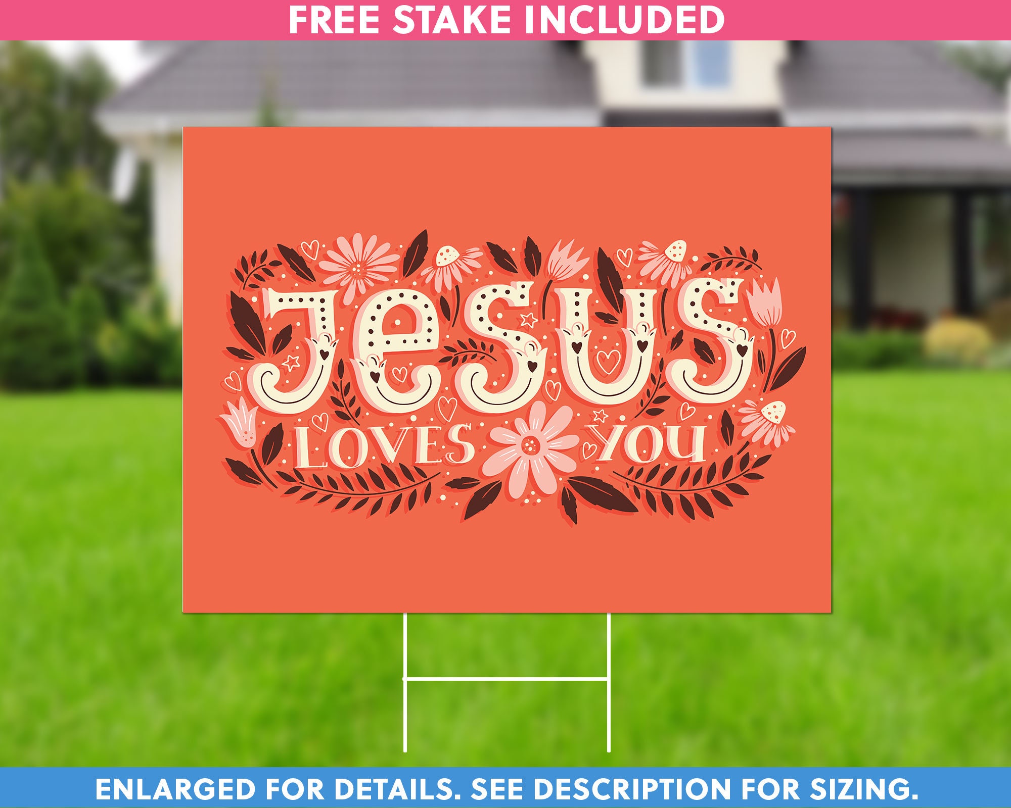 Jesus Loves You 18 X 24 Yard Sign Catholic Lawn | Etsy