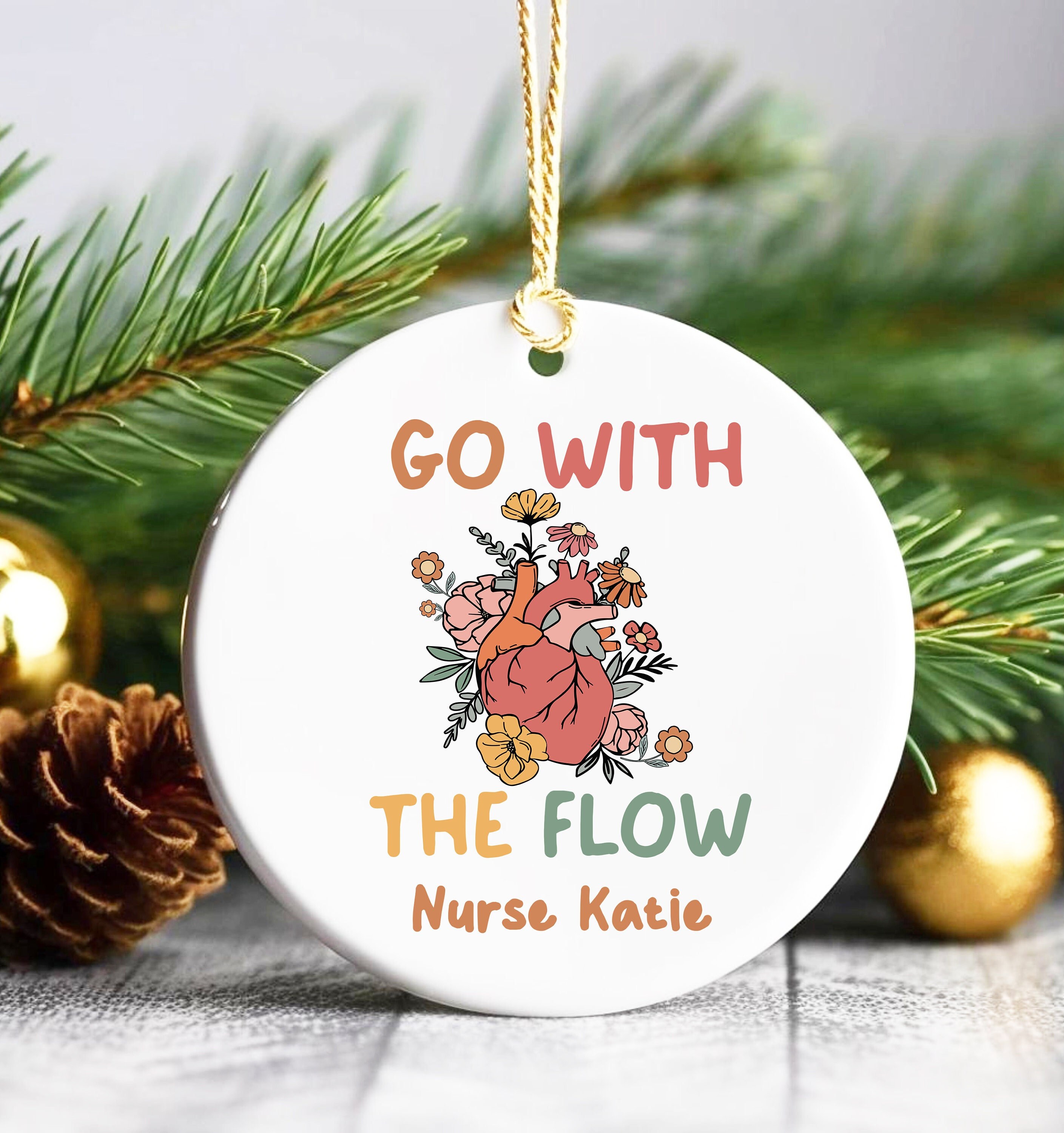 Retro CVICU Cardiac Nurse Heart Flow Anatomy Ornament Cath - Etsy