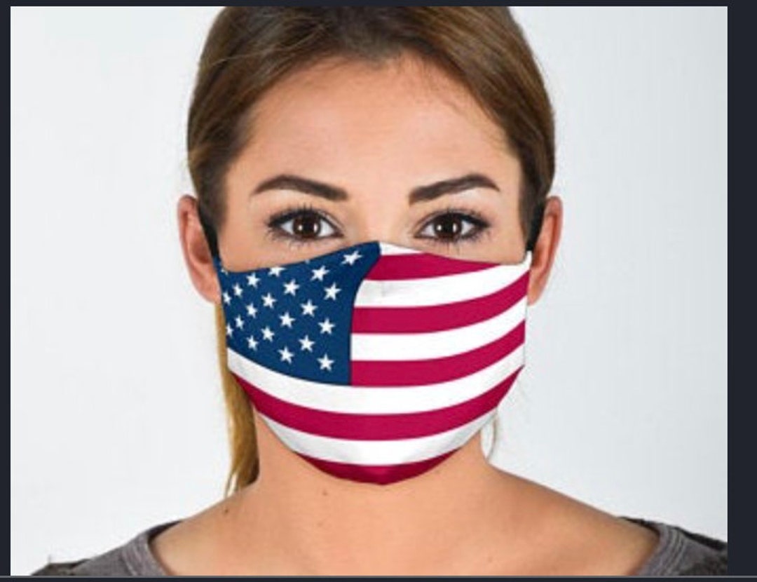 2 for 1 Adult Reusable Patriotic Face Mask - Etsy