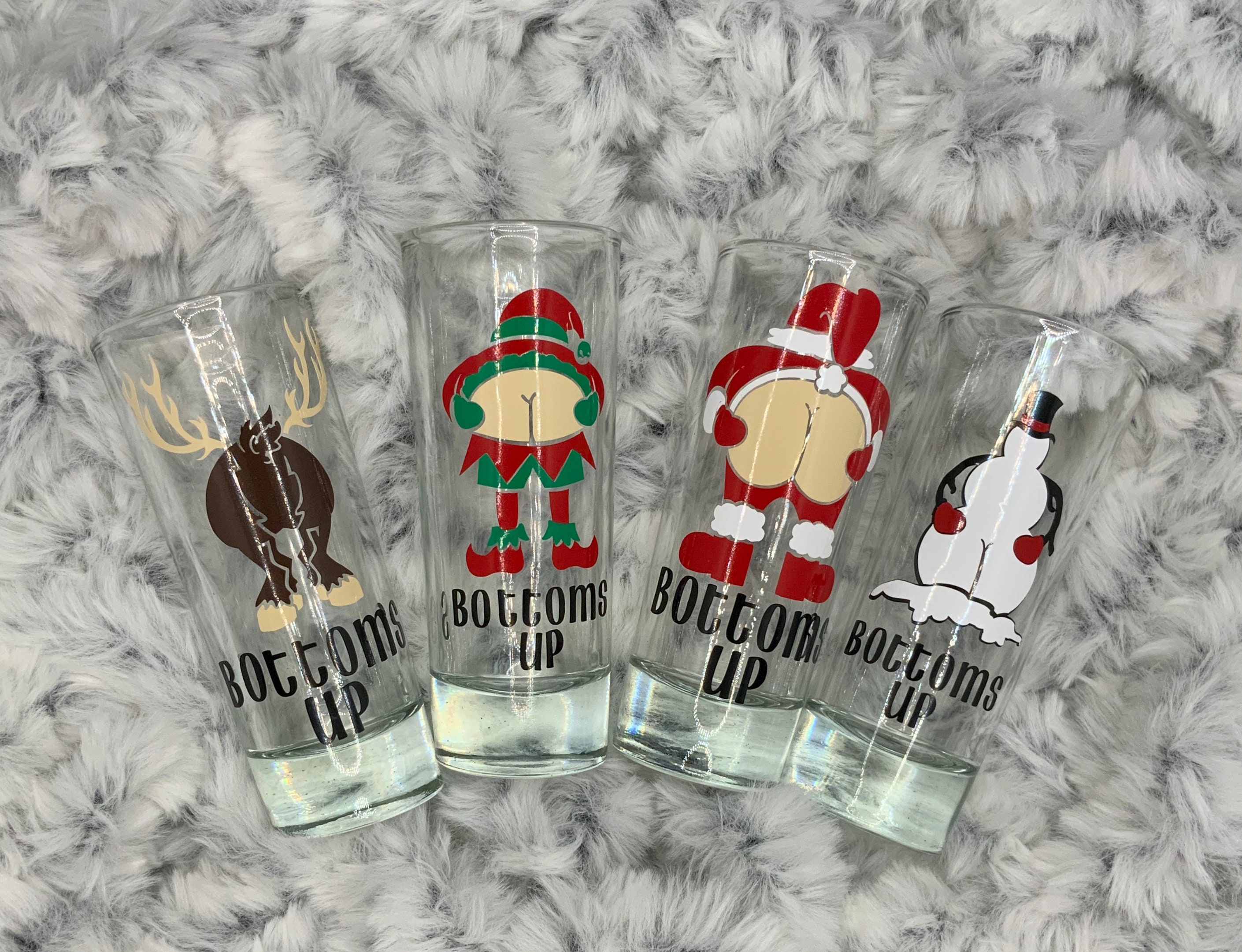 Holiday Shot Glasses! Cute Shot Glasses, Great for Christmas Parties ...