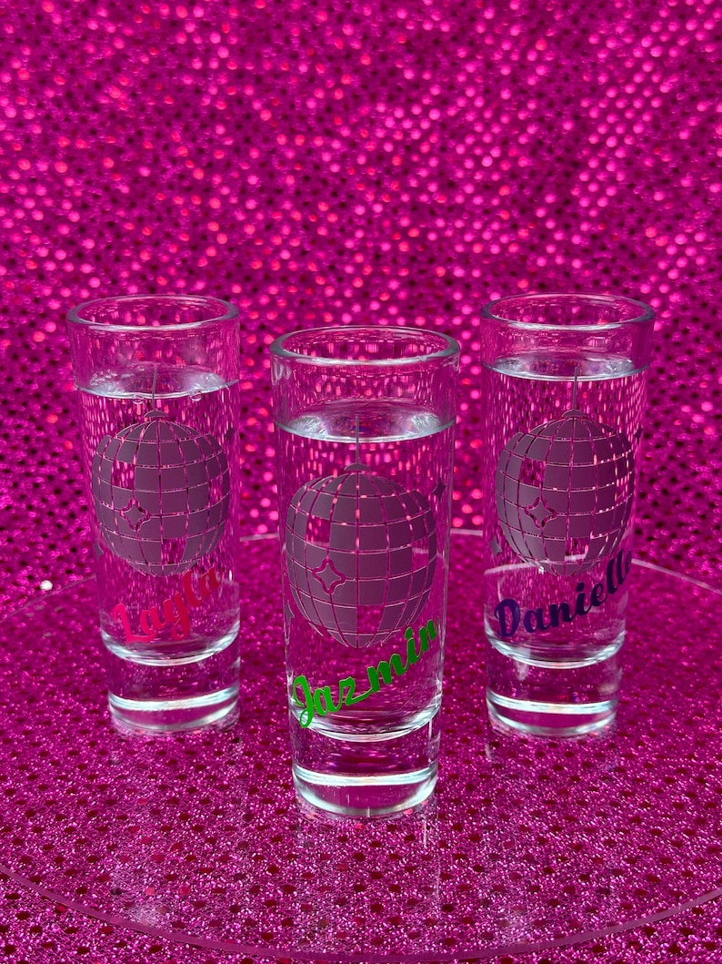 Disco Ball Bachelorette Party Favor Shot Glass - Perfect for Last Disco ...