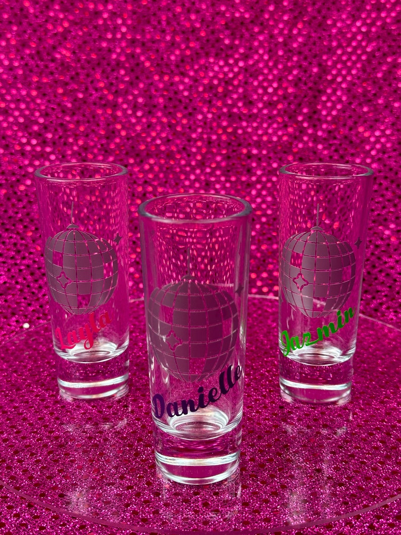 Disco Ball Bachelorette Party Favor Shot Glass - Perfect for Last Disco ...