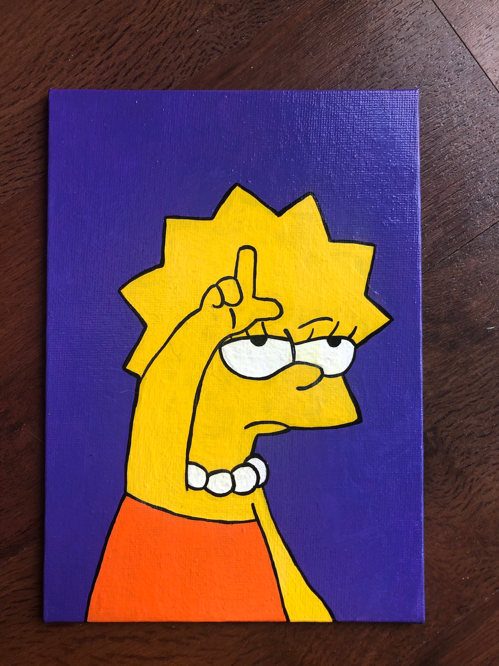 Lisa Simpson Loser 5x7 Acrylic Painting - Etsy