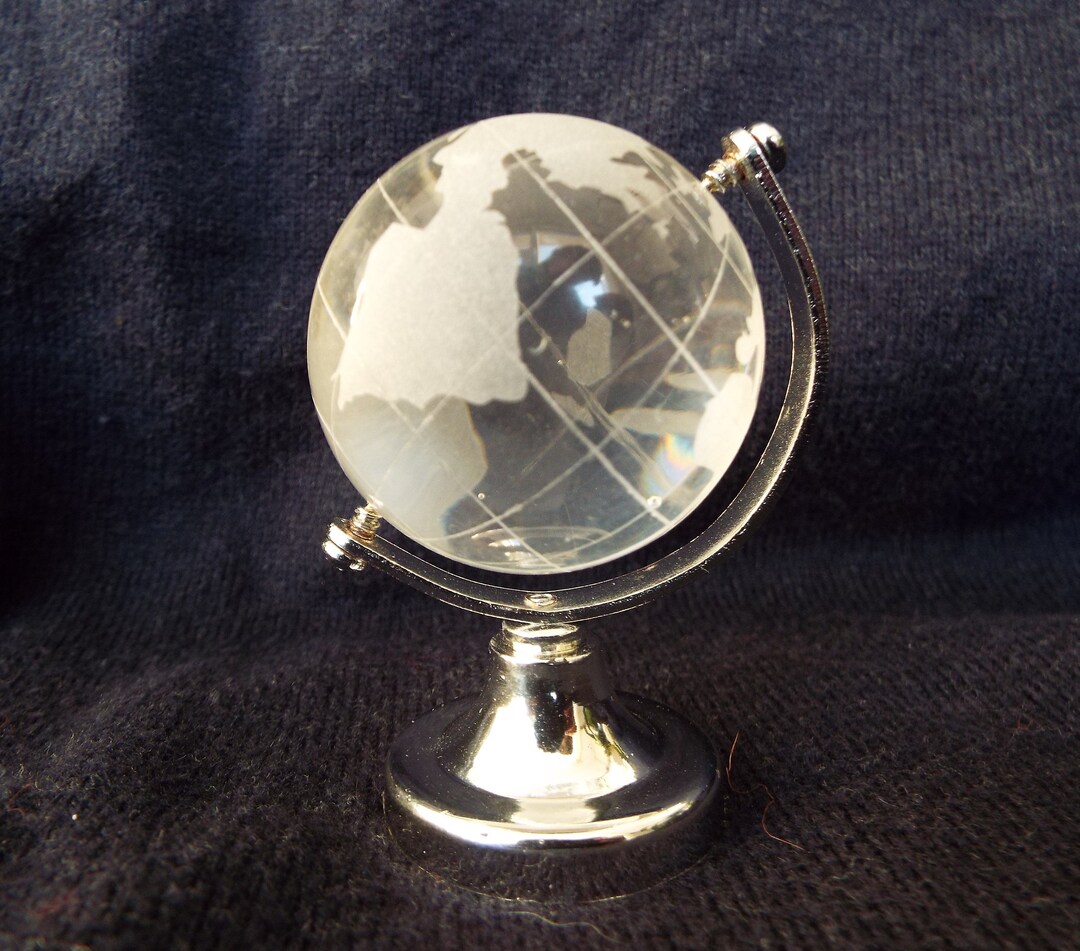 Mini Cute Glass Globe, Earth Globe, Educational Toys, Office Supplies ...