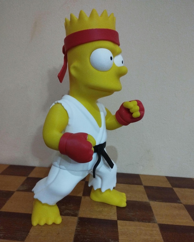3D Printed Bart Simpson Karate Figure – the Simpsons Collectible Toy ...
