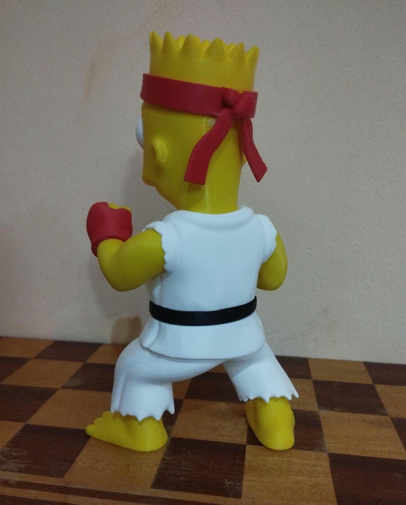 3D Printed Bart Simpson Karate Figure – the Simpsons Collectible Toy ...