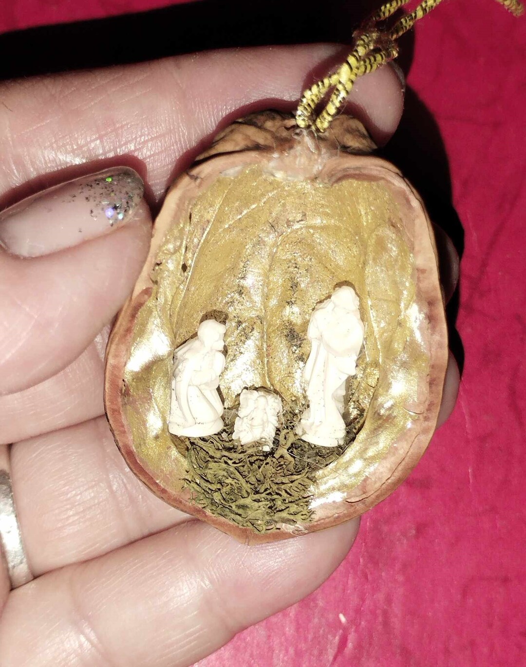 Miniature Nativity Set. Handmade in Real Walnut Shell. Nativity ...