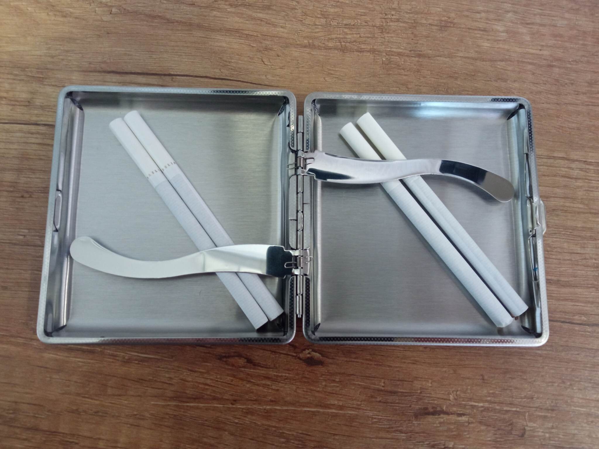 Portable Metal Cigarette Case for 20 Cigarettes Covered With - Etsy