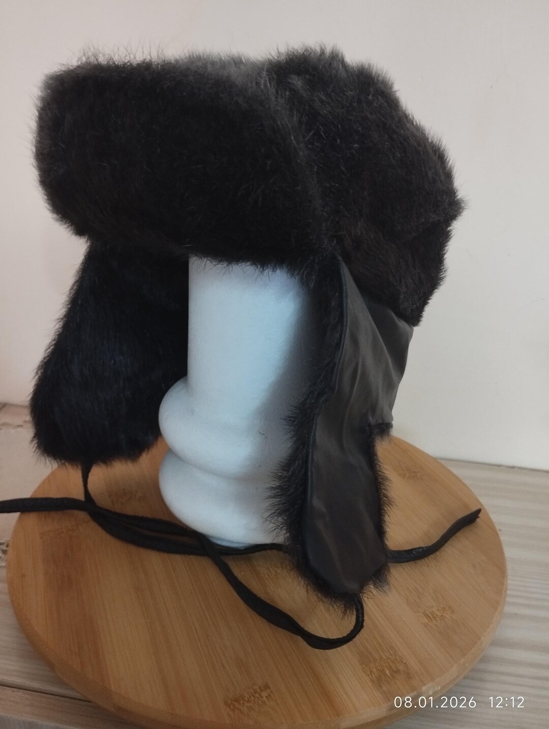 Vintage Nutria Fur Ushanka Hat. Genuine Fur Russian Style Hat. Winter ...
