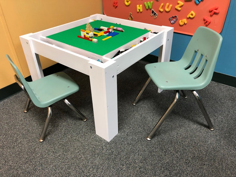 Kids Activity Table, Compatible With Lego®, With Brick Storage Bins ...