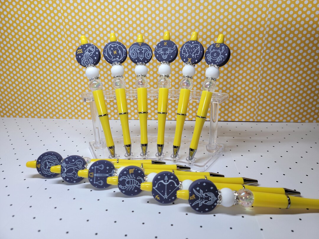 Zodiac Pen, Beaded Zodiac Pen, Zodiac, Constellation Pens, Beaded ...