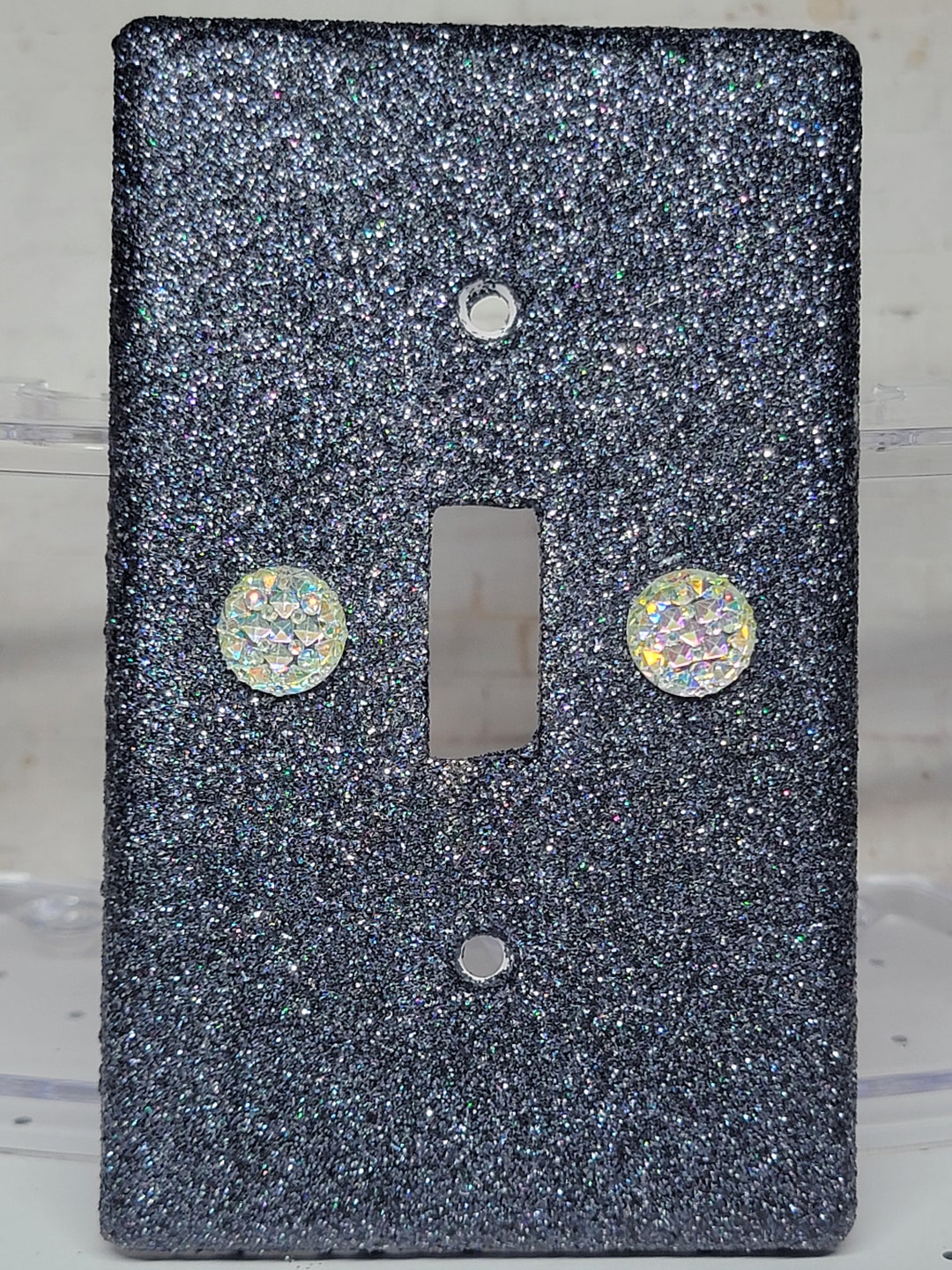 Glitter Light Switch Cover, Single Switch, Light Switch Cover, Gray ...