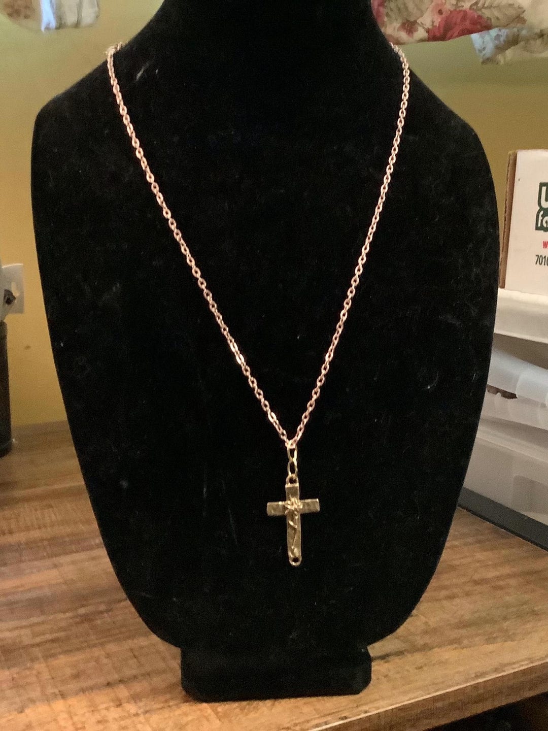 Gold Chain With Gilded Cross - Etsy