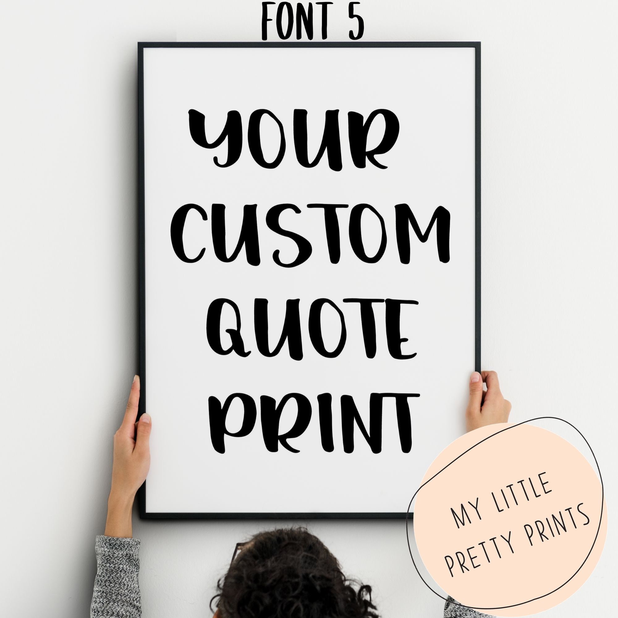 Custom Quote Art Print Custom Text Art Print Personalised | Etsy