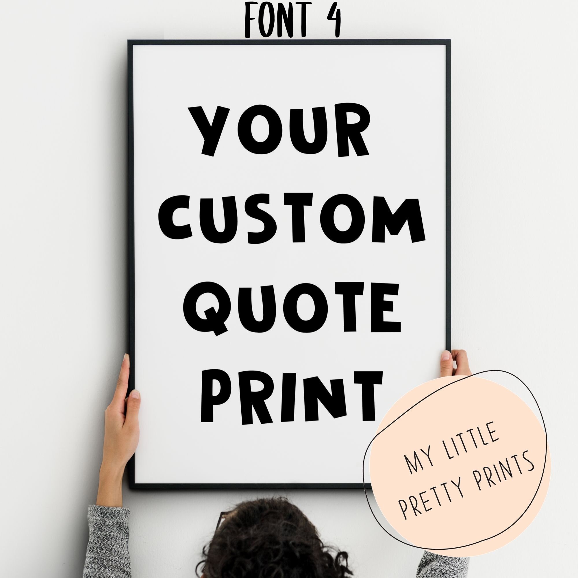Custom Quote Art Print Custom Text Art Print Personalised | Etsy