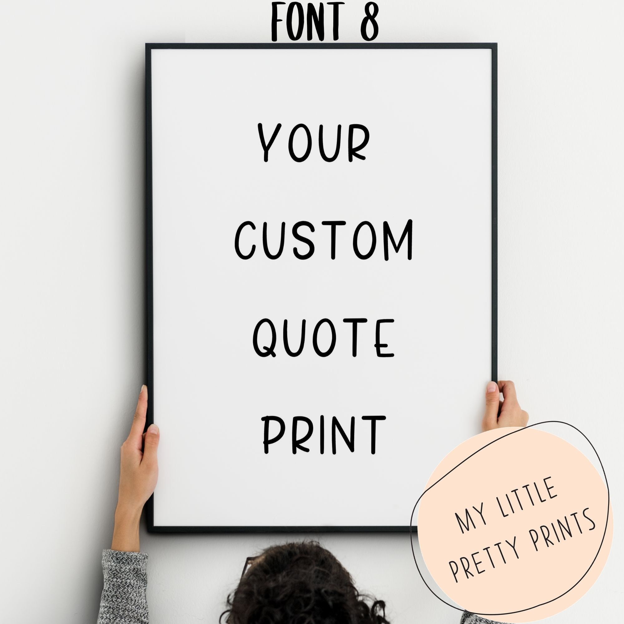 Custom Quote Art Print Custom Text Art Print Personalised | Etsy