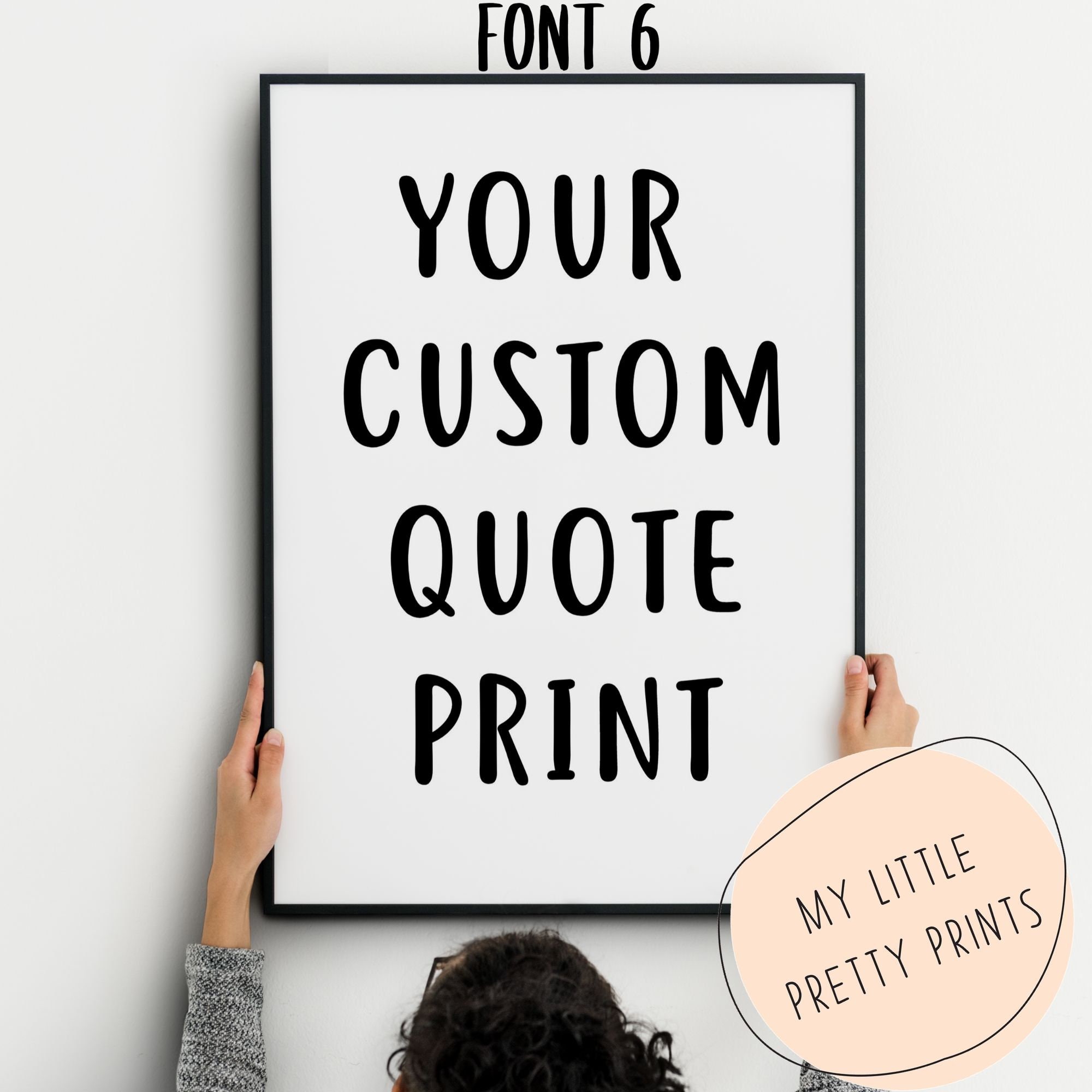Custom Quote Art Print Custom Text Art Print Personalised | Etsy