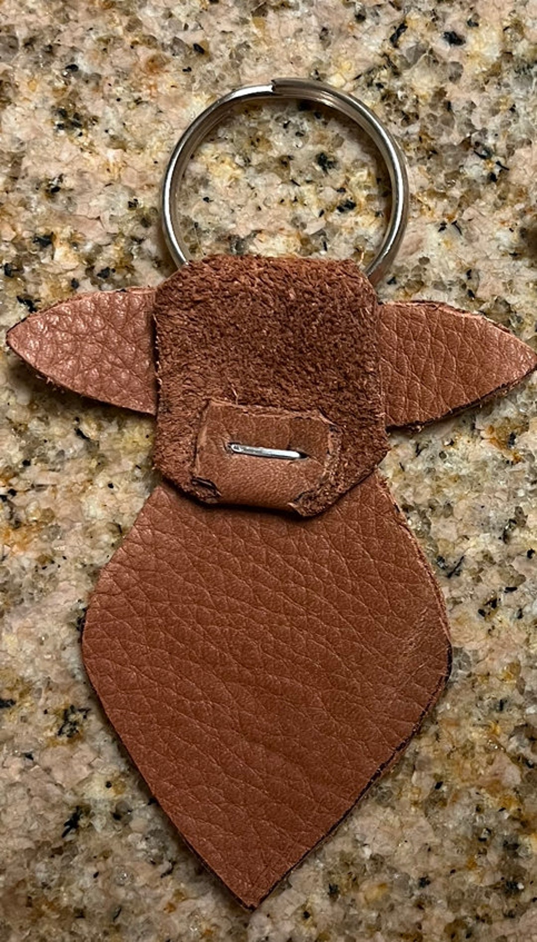 Leather Cow Keychain - Etsy