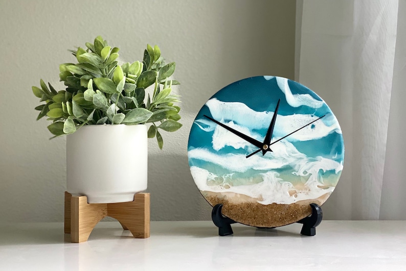 Custom made Resin Clock Ocean Theme Wall Art | Etsy