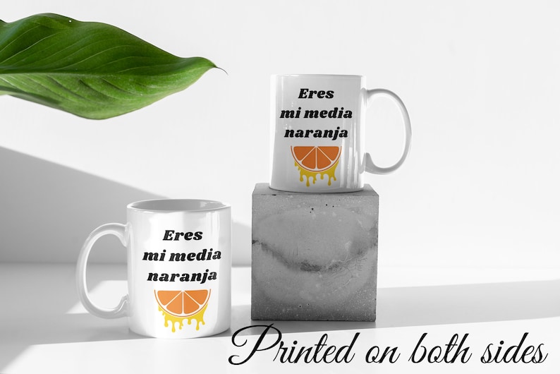 Eres Mi Media Naranja Cup, Spanish Gift Para Pareja 11 or 15 Oz. - Etsy