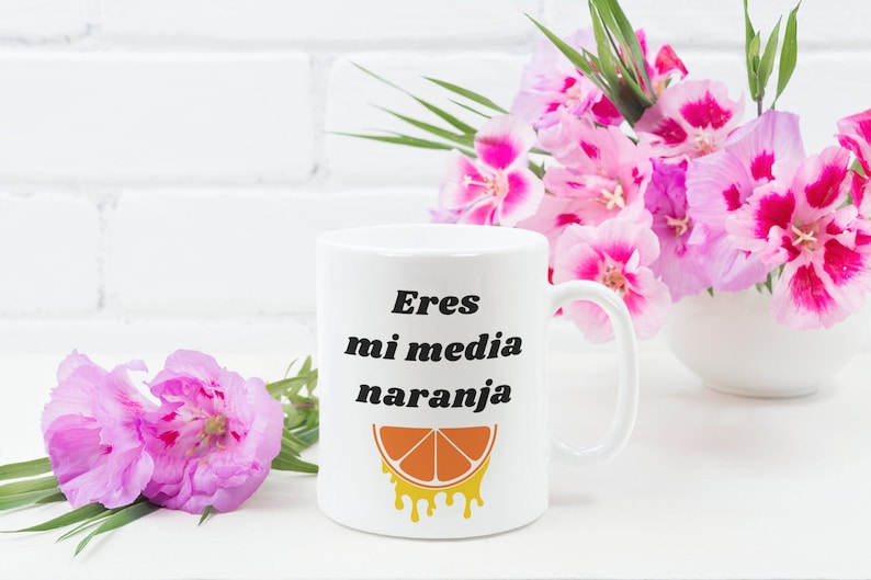 Eres Mi Media Naranja Cup, Spanish Gift Para Pareja 11 or 15 Oz. - Etsy