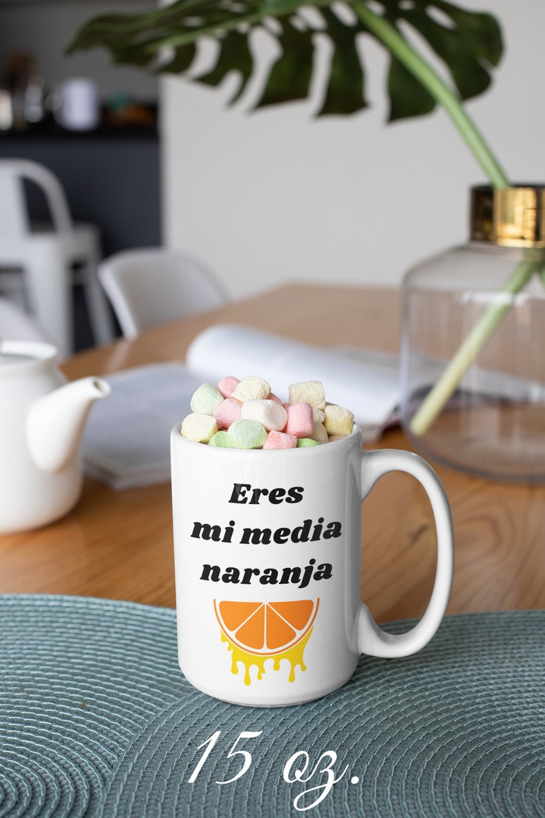 Eres Mi Media Naranja Cup, Spanish Gift Para Pareja 11 or 15 Oz. - Etsy