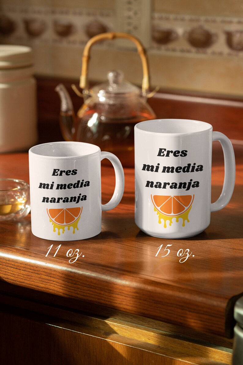Eres Mi Media Naranja Cup, Spanish Gift Para Pareja 11 or 15 Oz. - Etsy