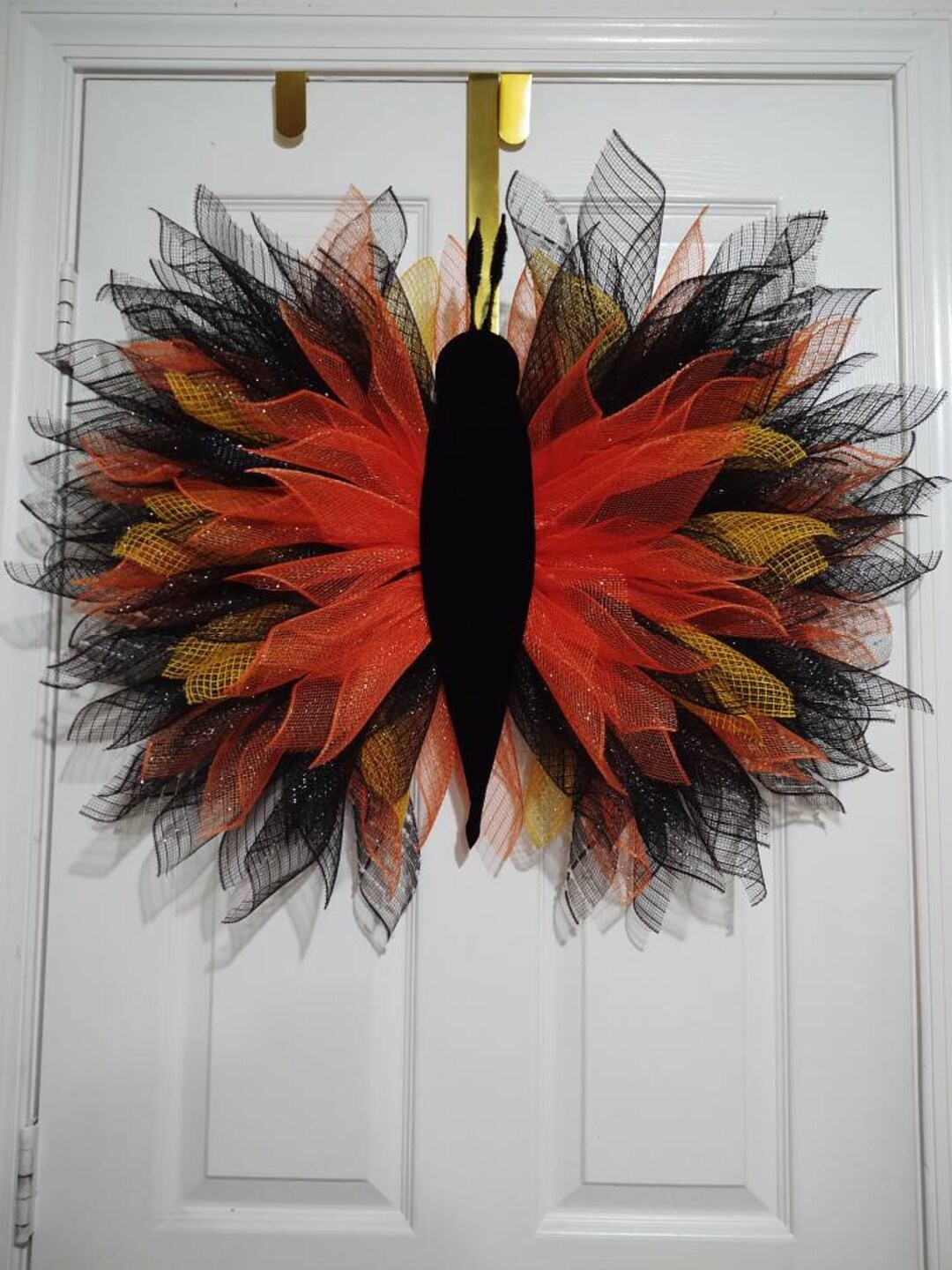 Monarch Butterfly Wreath Made With Orange Yellow and Black - Etsy