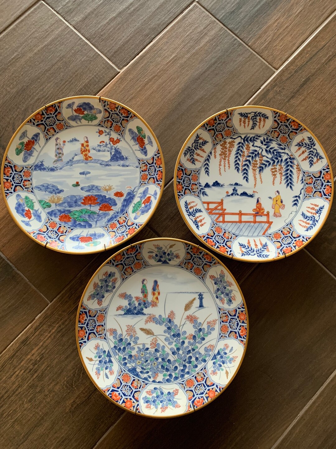 Pandan Plate Set Of 3 Popular Japanese Porcelain Limited Edition Autumn ...