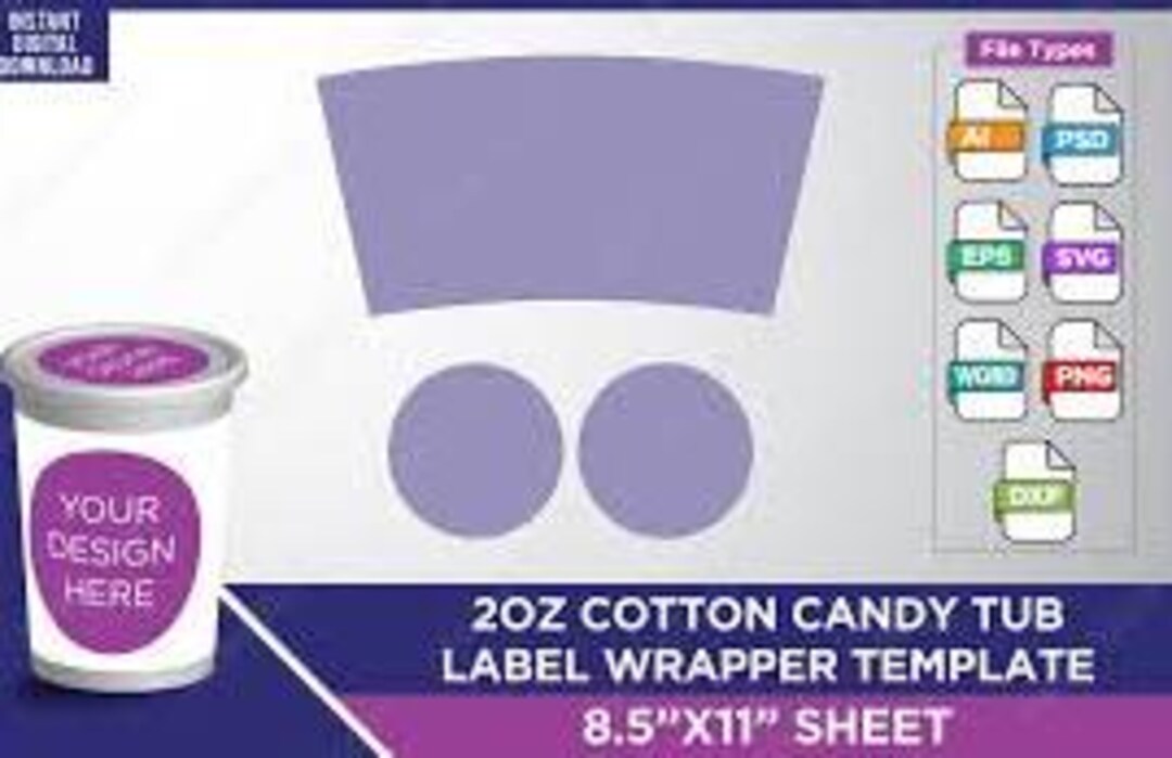 COTTON CANDY TEMPLATE - Etsy