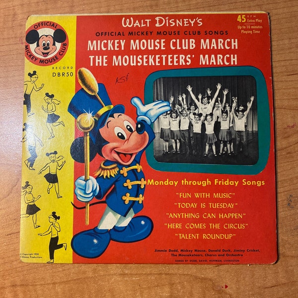 Mickey Mouse 45 Record - Etsy