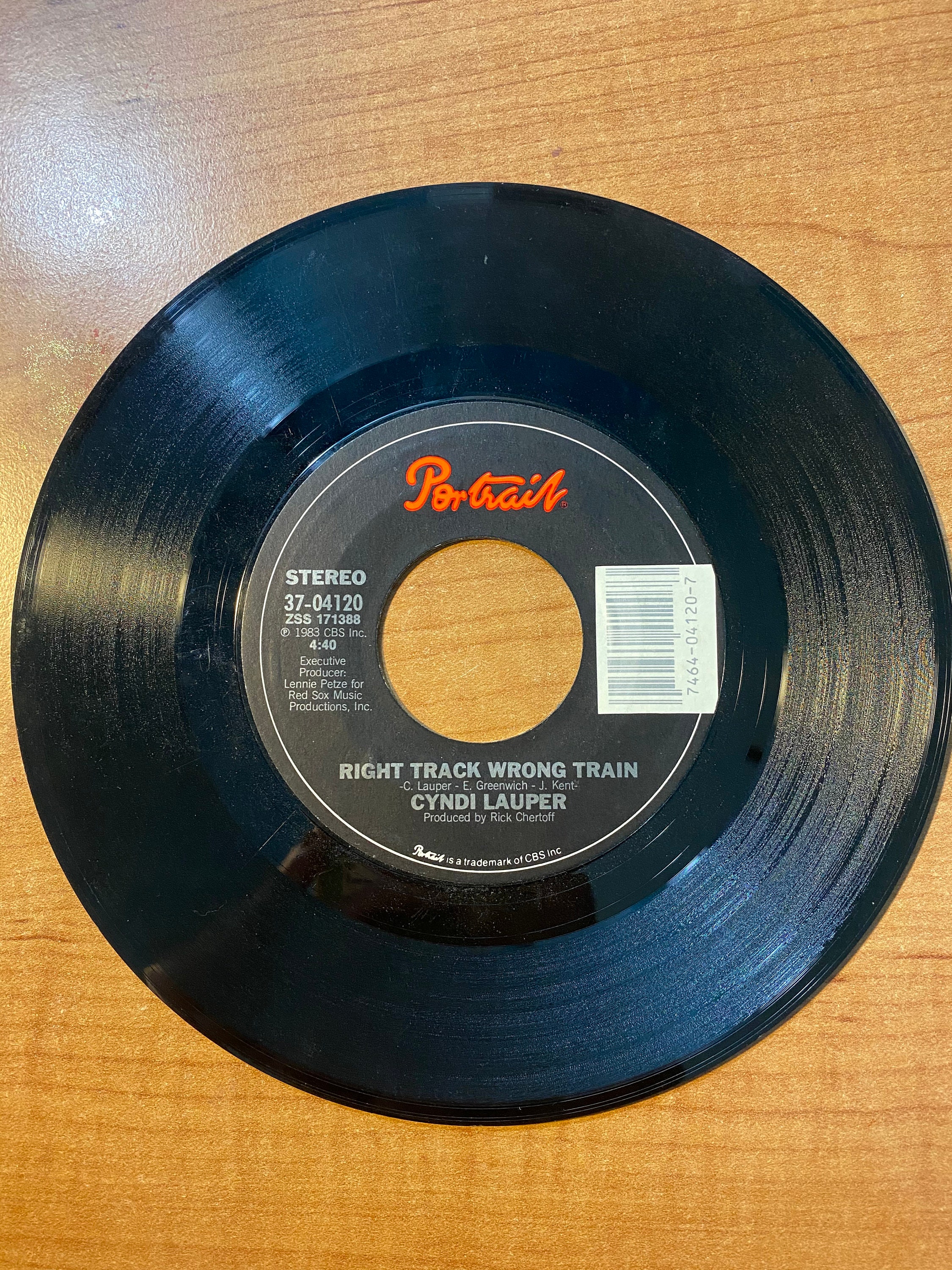 Cyndi Lauper right Track Wrong Train and girls Just Want to Have Fun 45 ...