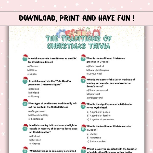 Christmas Trivia - Etsy