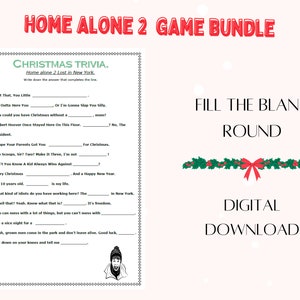 Printable Home Alone 2 Trivia Game | Christmas Party Games | Christmas ...