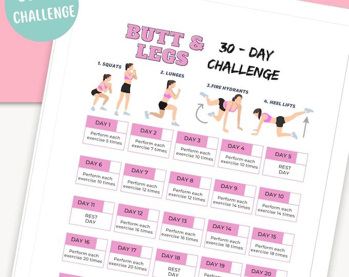 30-day Glute Bridge Exercise Challenge for a Stronger, Lifted Butt ...