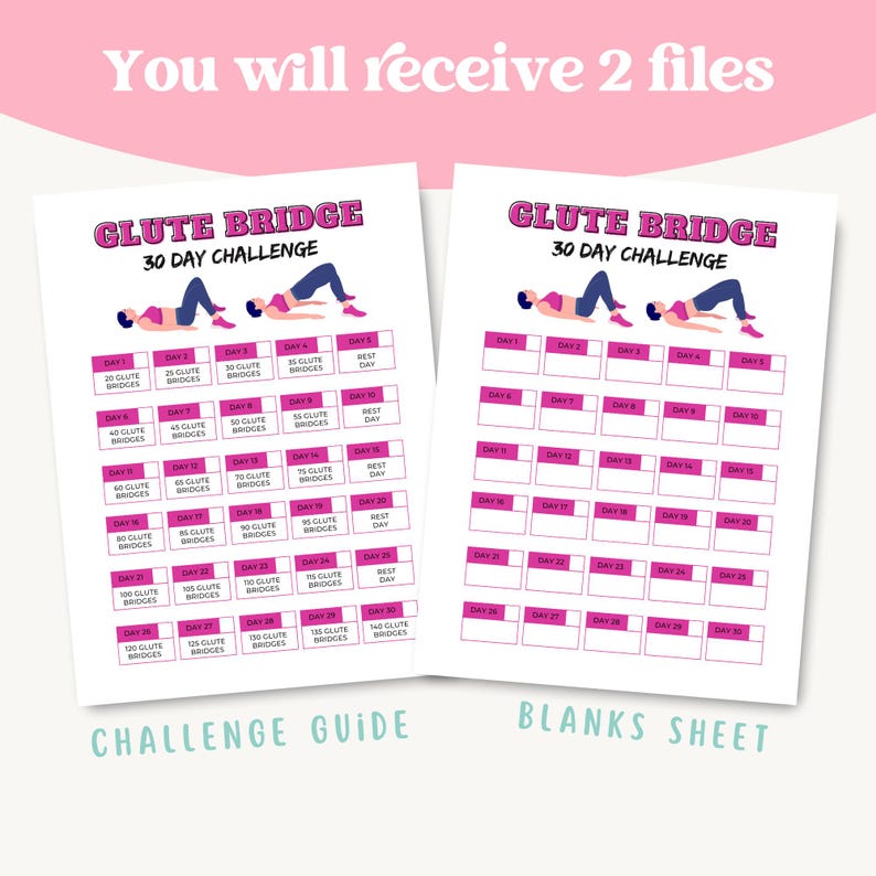 30-day Glute Bridge Exercise Challenge for a Stronger, Lifted Butt ...