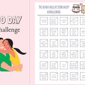 30 Day Relationship Challenge 30 Day Challenge Printable - Etsy