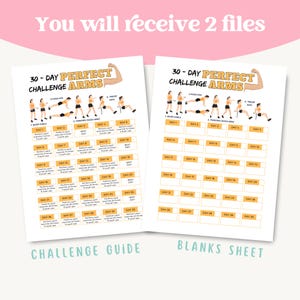 30-day Easy Level Arm Challenge Printable PDF | Printable Arm Workout ...