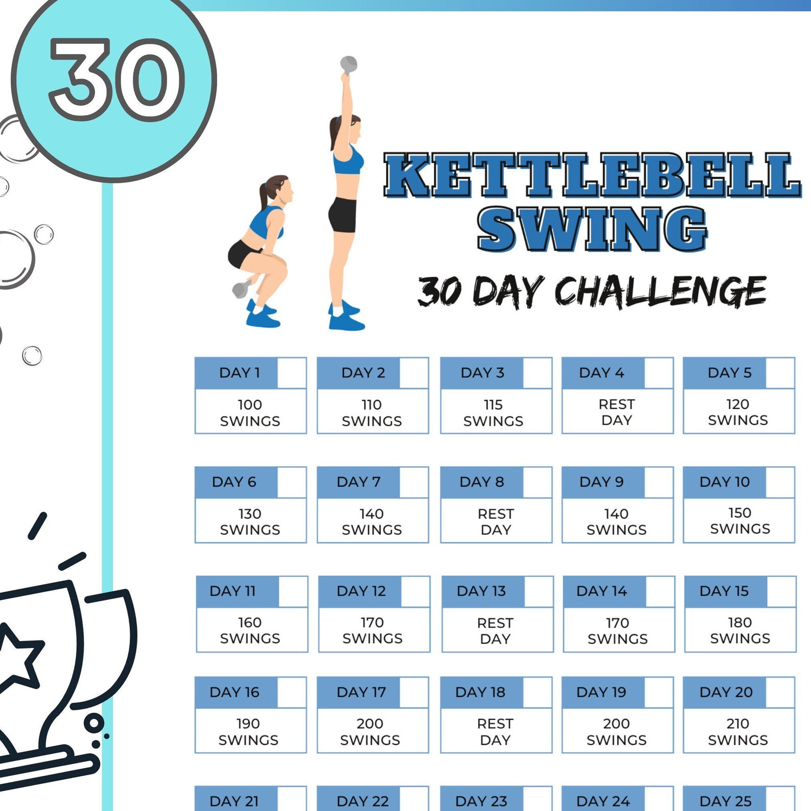 30-day Kettlebell Swing Challenge: Achieve Your Fitness Goals With ...