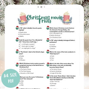 Festive Fun: Christmas Movie Trivia Game - Printable Quiz With Multiple ...