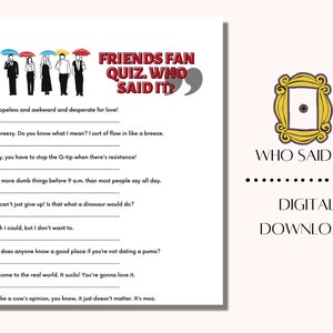 Friends Printable Game Pack - Test Your Knowledge of the Beloved TV ...
