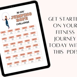 30 Day Jumping Rope Challenge 30 Day Challenge Printable Digital ...