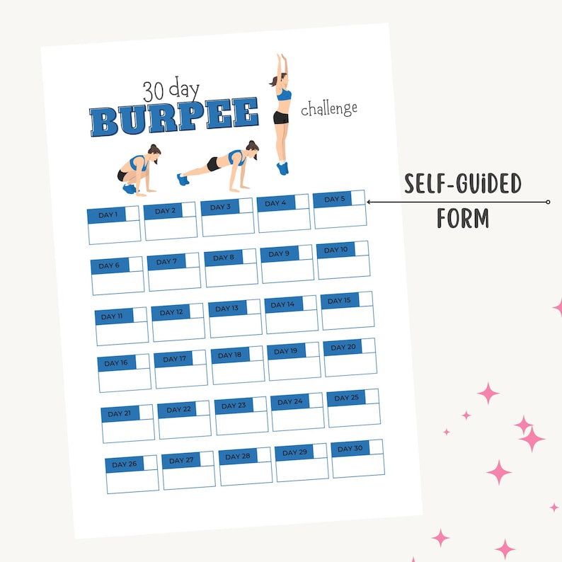 30 Day Challenge | Digital Download | Fitness Exercises Challenge ...