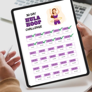 30-day Hula Hoop Challenge Printable PDF Workout Plan Transform Your ...