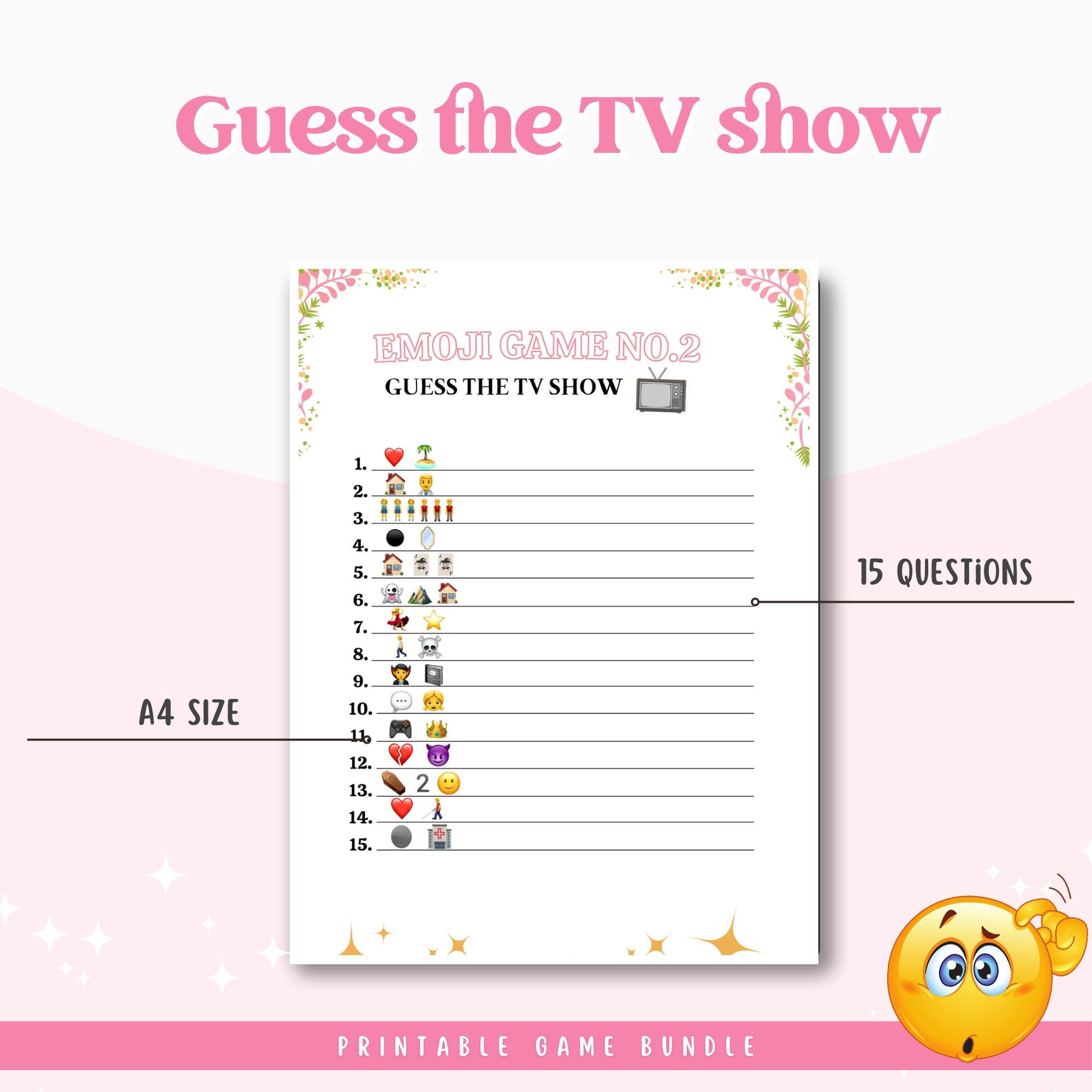 Guess the EMOJI Game | Printable 5 Game - 75 Questions | Team Building ...